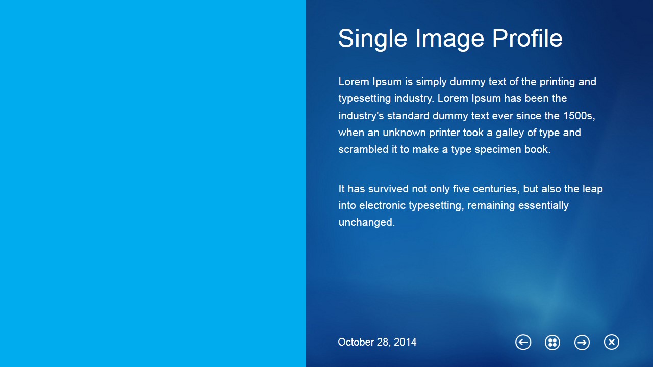 Single Image Profile Slide Design - SlideModel