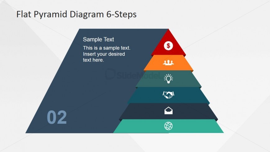 Second Step Highlighted of 6 Layers Pyramid Diagram - SlideModel Second Step Highlighted of 6 Layers Pyramid Diagram - SlideModel
