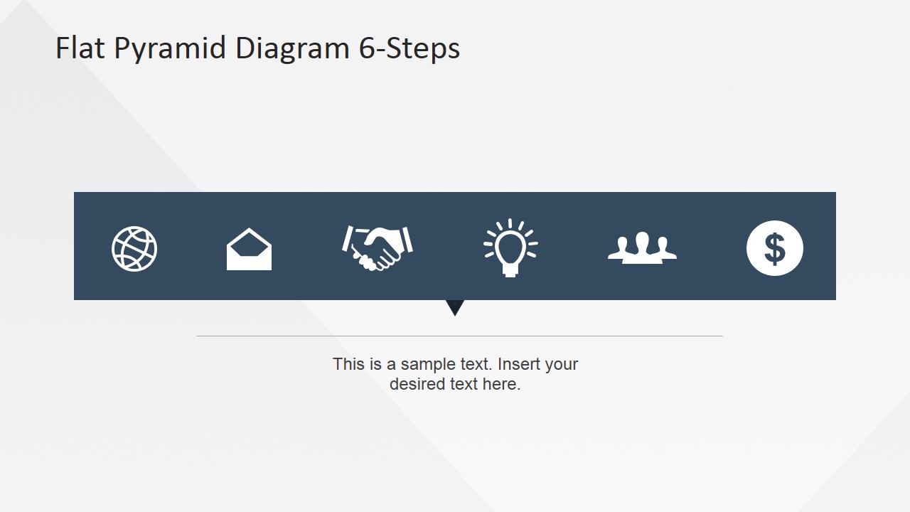 6 Steps Flat Pyramid PowerPoint Diagram - SlideModel