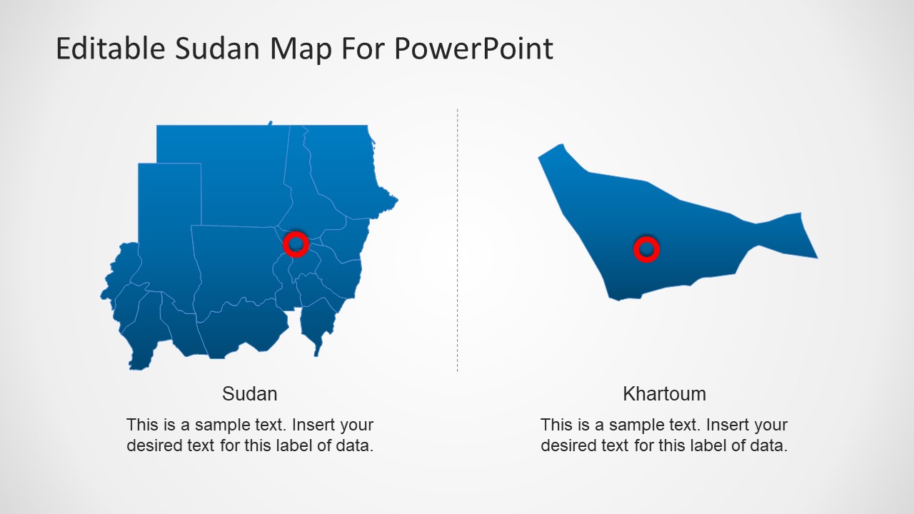 Editable Sudan Map PowerPoint - SlideModel