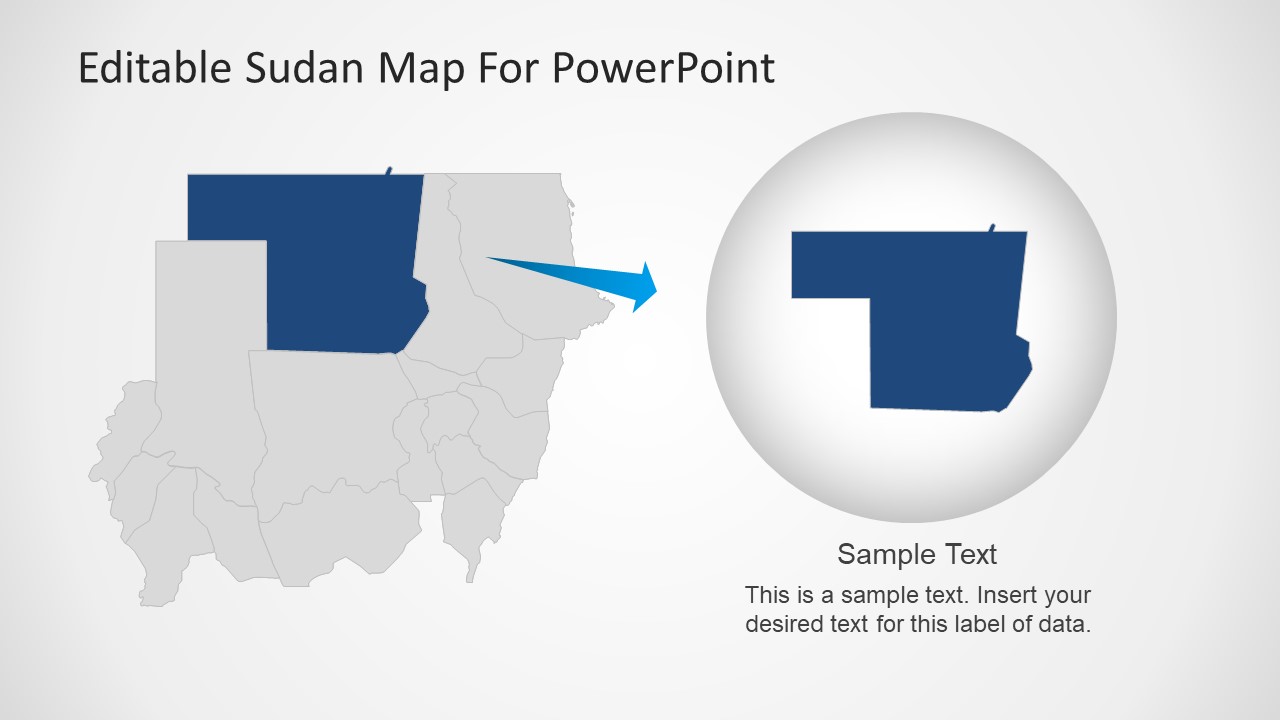 Editable Sudan Map PowerPoint - SlideModel