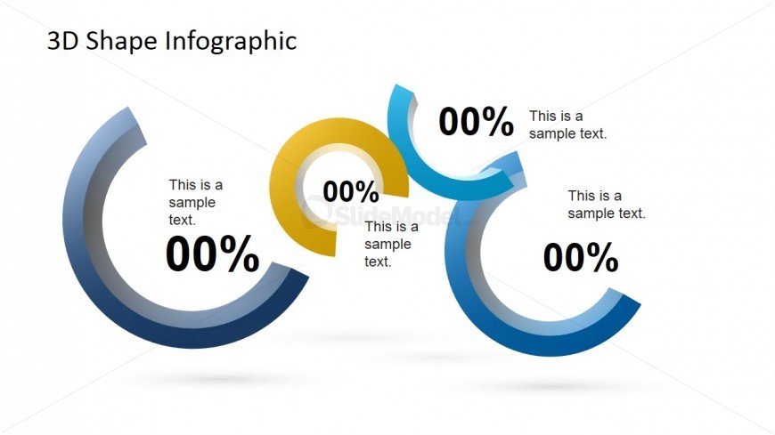 Four Stages 3D Circles PowerPoint Shapes Infographic - SlideModel