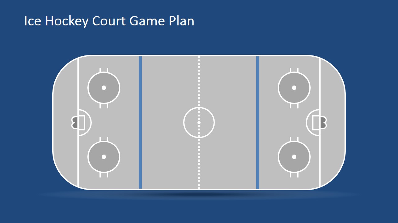 Ice Hockey Court Game Plan for PowerPoint - SlideModel