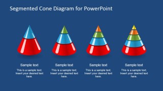 Creative Segmented 3D Cone Diagrams for PowerPoint - SlideModel