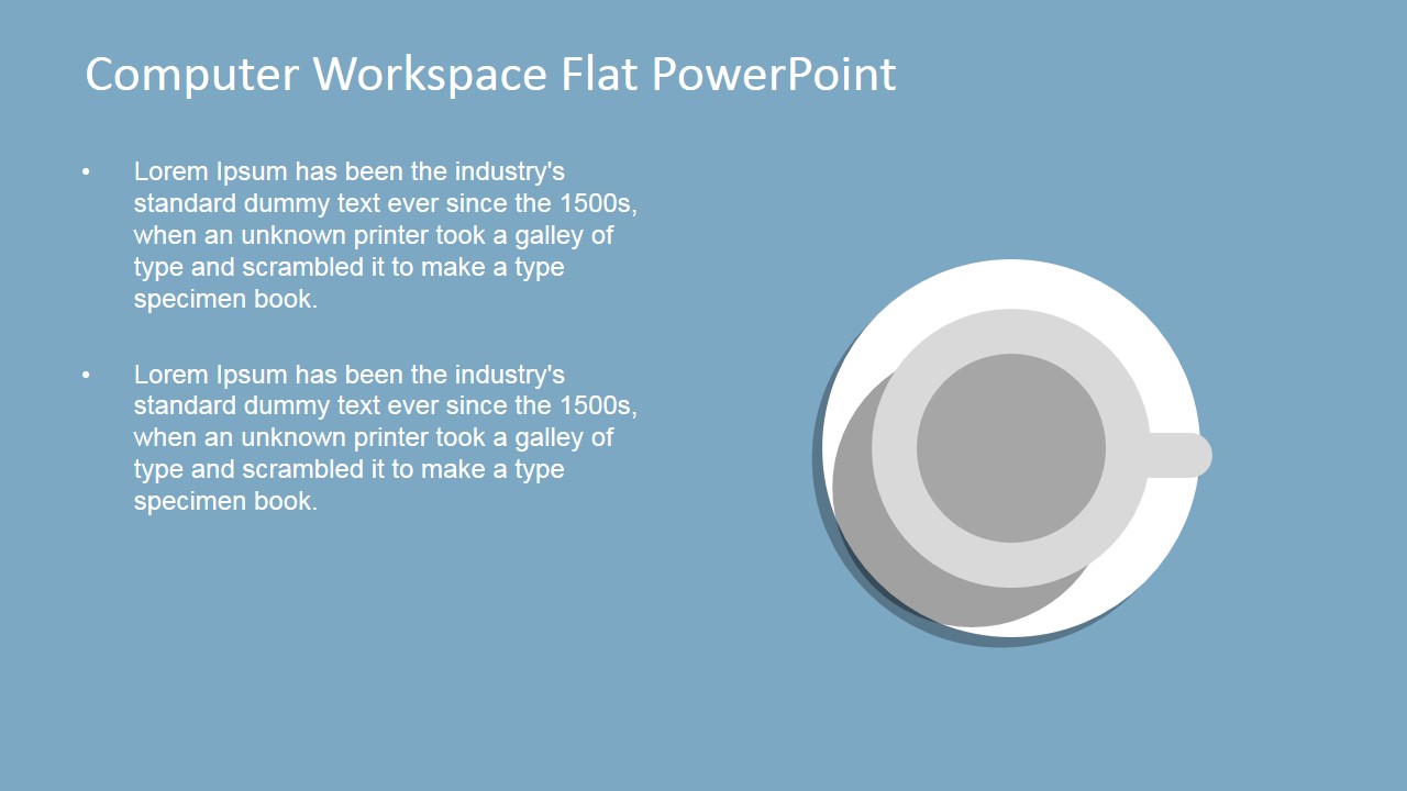 Computer Workspace Flat PowerPoint Shapes - SlideModel