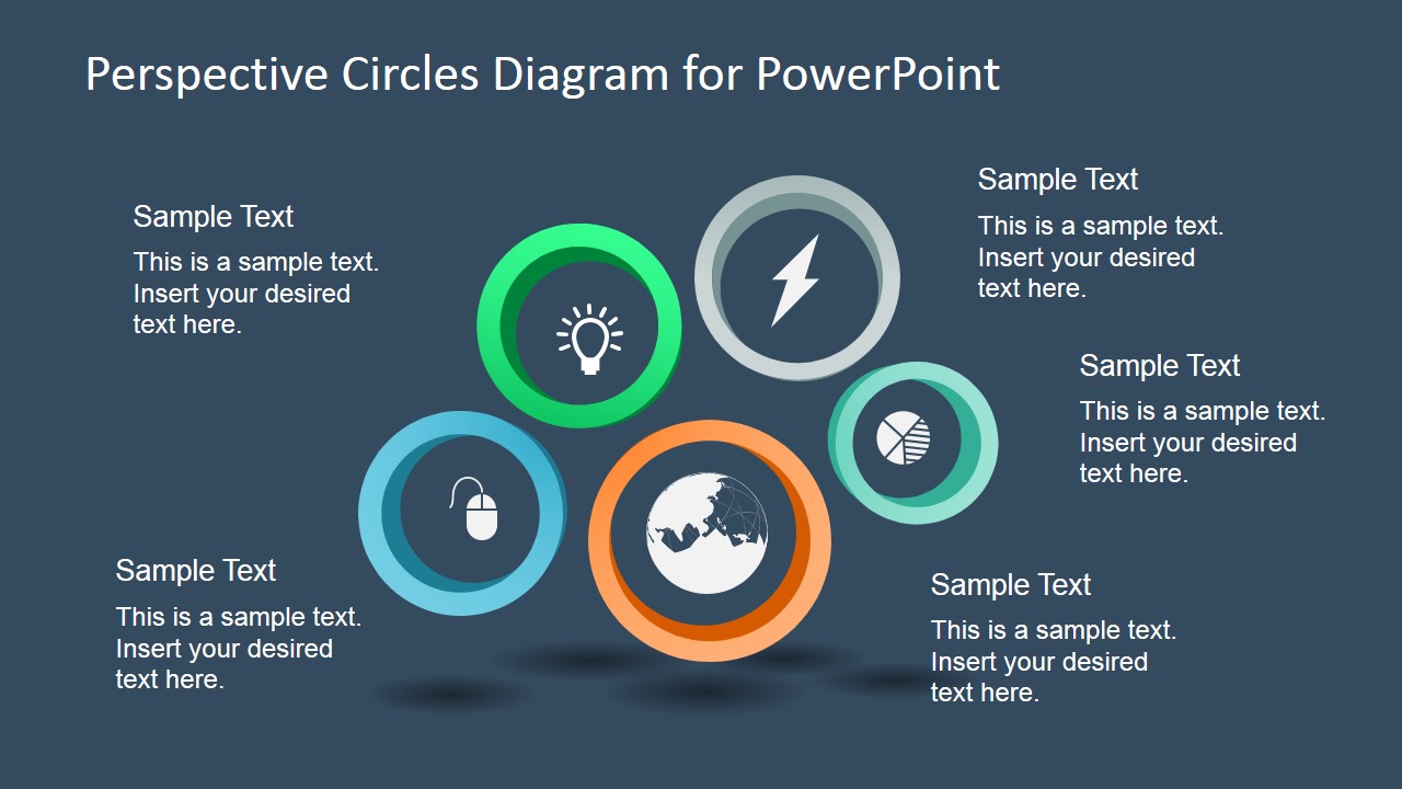 Perspective Circles Diagram for PowerPoint - SlideModel