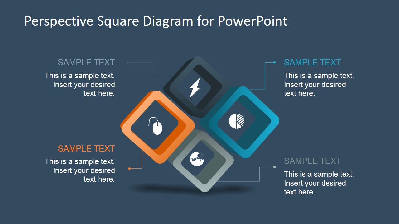 Perspective Square Diagram for PowerPoint - SlideModel