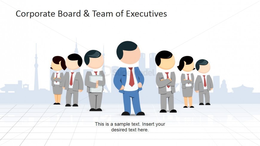Business Executives Scene with City Background - SlideModel