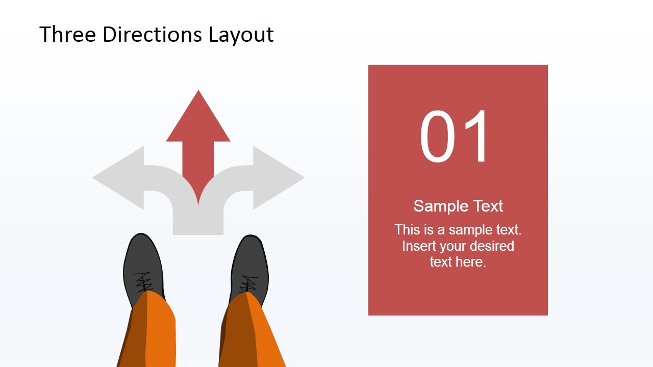 Three Directions PowerPoint Theme - SlideModel