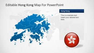 Editable Hong Kong map for PowerPoint - SlideModel