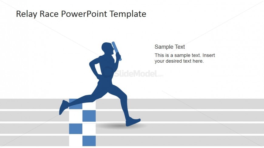 Runner Reaching the Finish Line PowerPoint Scene - SlideModel