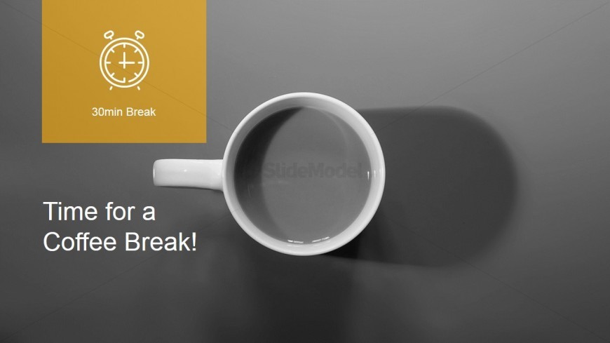 Flat Top Left Tile with Background Image Layout - SlideModel