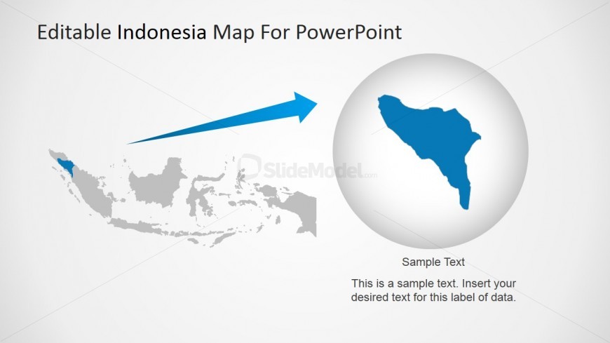 Highlighted State at Indonesia PowerPoint Map - SlideModel
