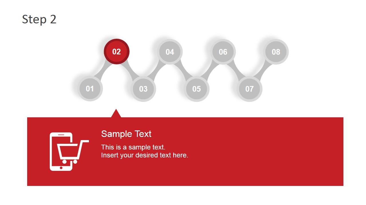 8 Steps Zig Zag Diagram Template for PowerPoint - SlideModel