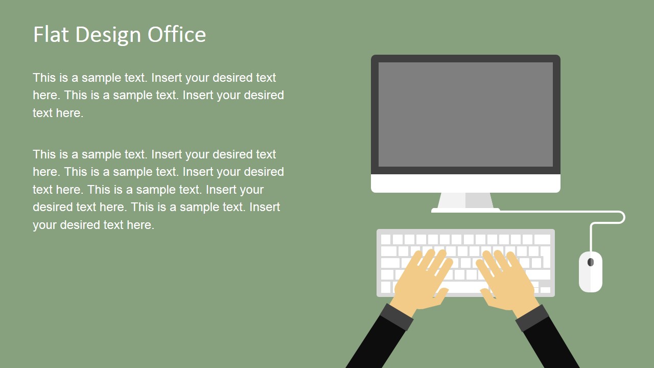 Flat Design Office PowerPoint Templates - SlideModel
