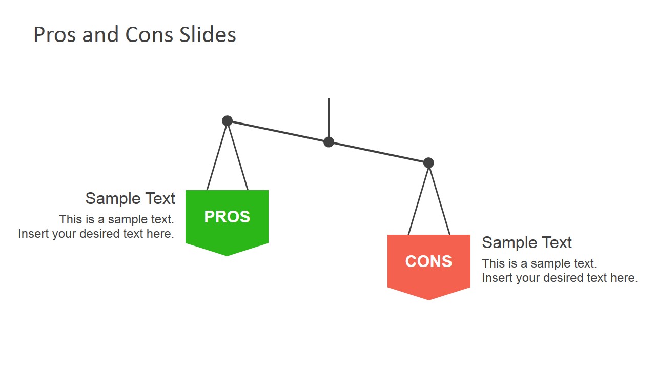 Pros & Cons Slide Diagrams for PowerPoint - SlideModel