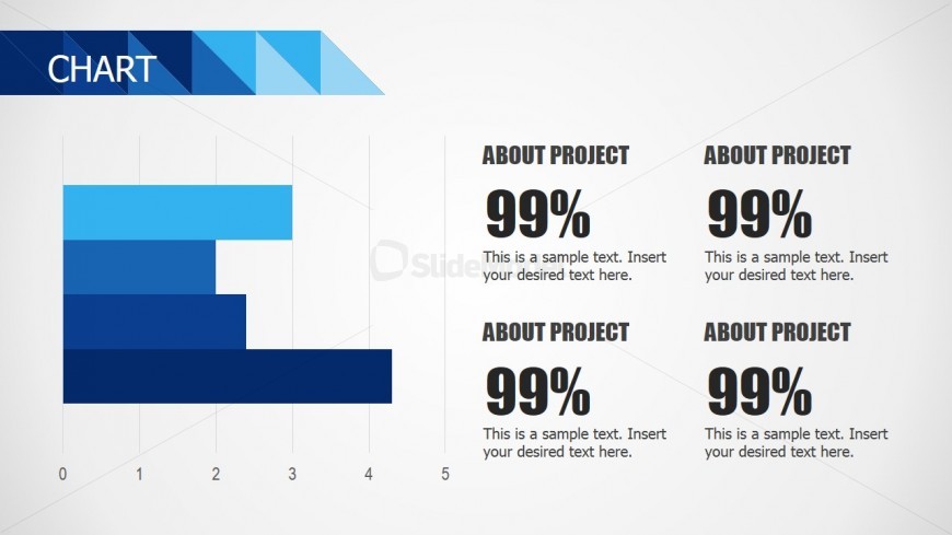 PowerPoint Horizontal Bar Charts with Big Numbers Series - SlideModel