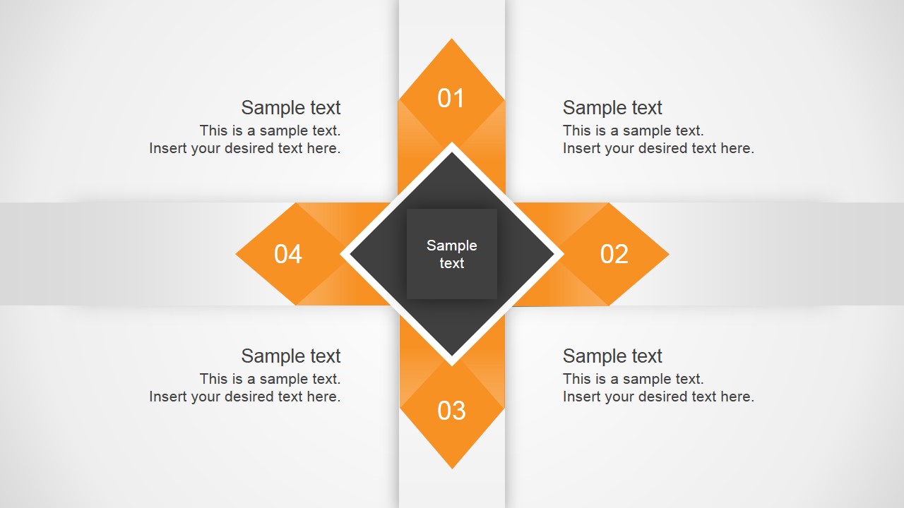 4 Angular Arrows Diagram Template for PowerPoint - SlideModel