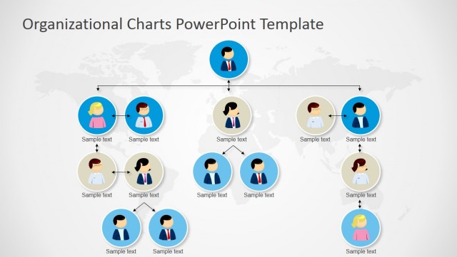 PowerPoint Orgchart Tree Structure Four Levels - SlideModel