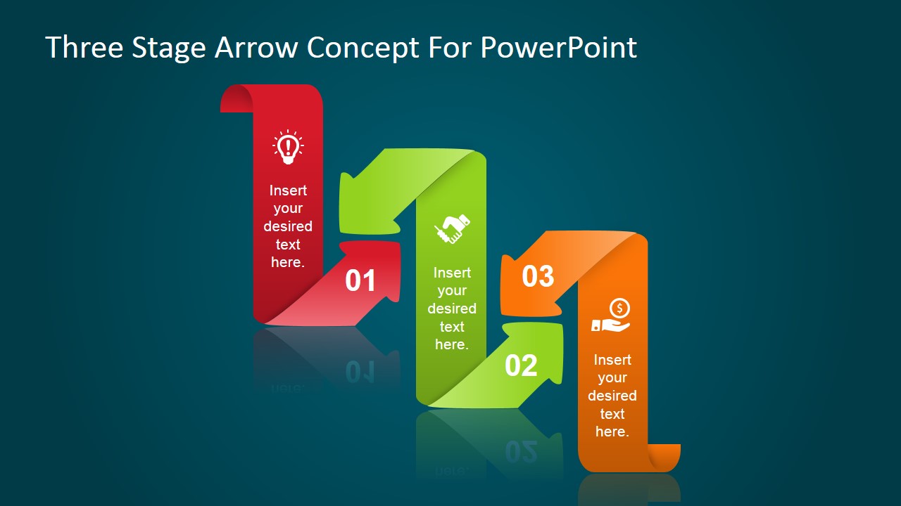 curved-arrow-three-steps-powerpoint-diagram-slidemodel