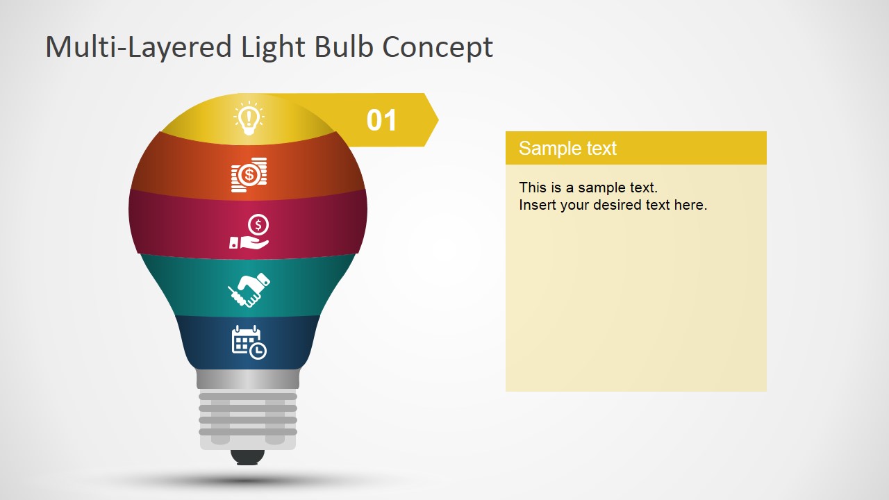 Multi-Layered Light Bulb Concept for PowerPoint - SlideModel