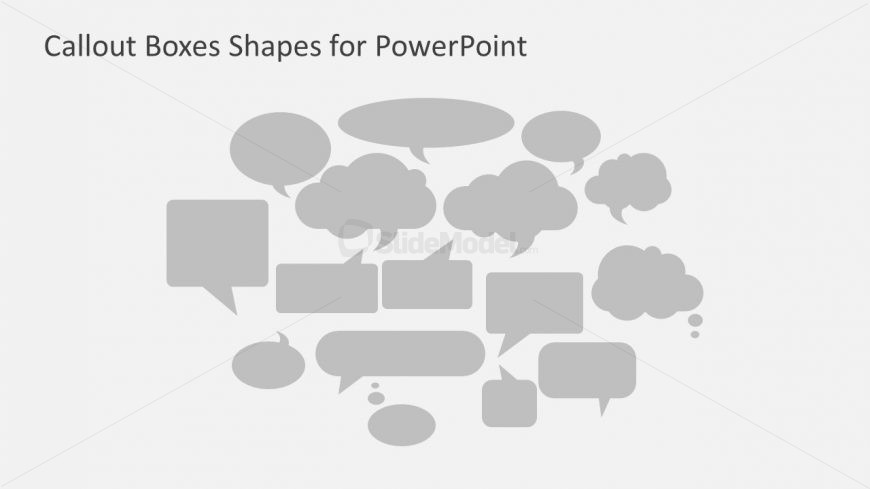 Grey Grouped Dialogue Pack - SlideModel