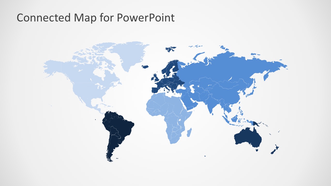 Connected Map PowerPoint Template