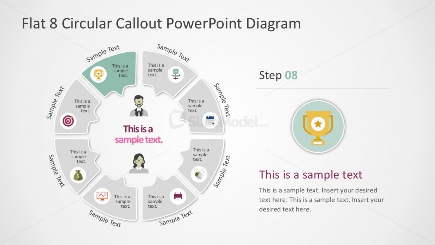8 Steps Round Diagrams With PowerPoint Graphics - SlideModel