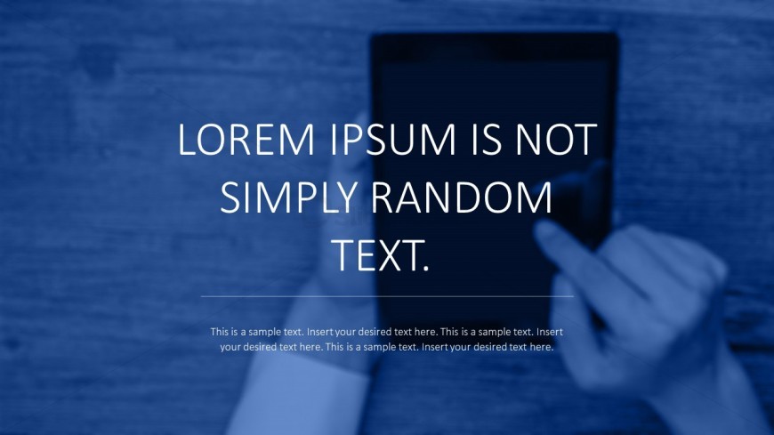 PowerPoint Text Placeholder with Dark Background - SlideModel