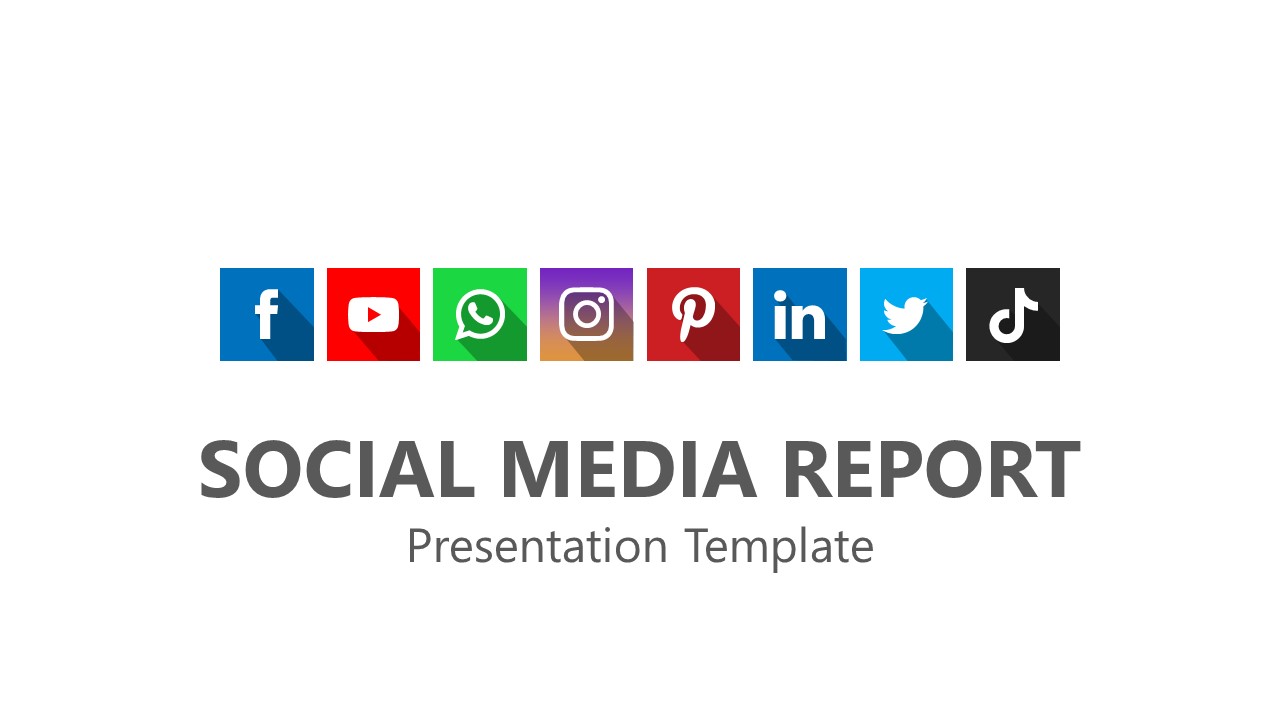 Social Media Report PowerPoint Template & Presentation Slides