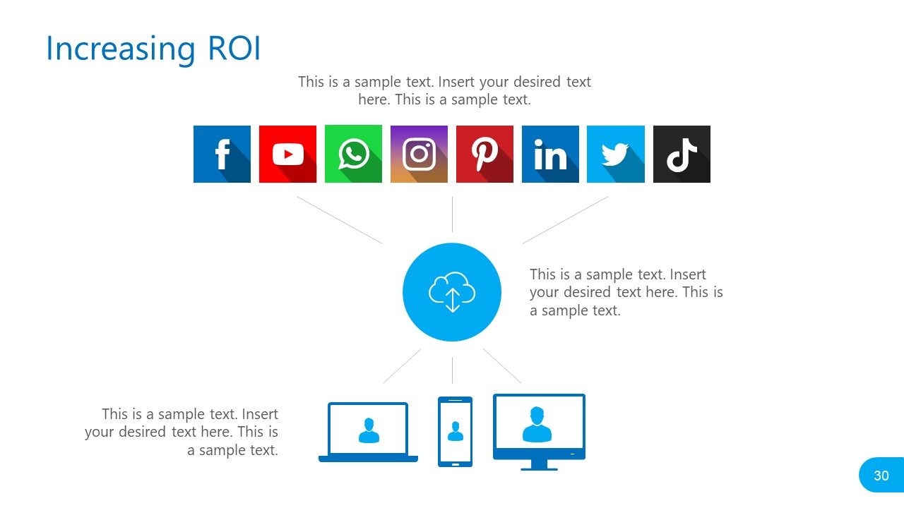 Social Media Report PowerPoint Template & Presentation Slides