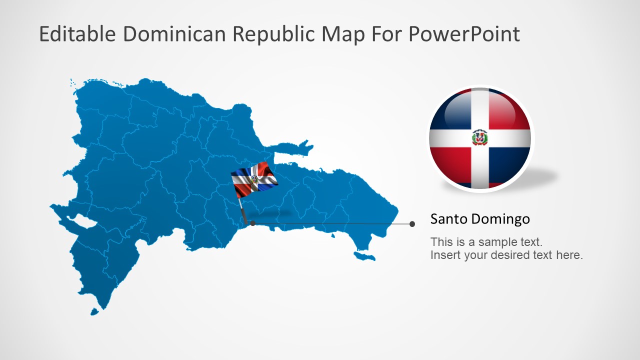 Dominican Republic PowerPoint Map - SlideModel