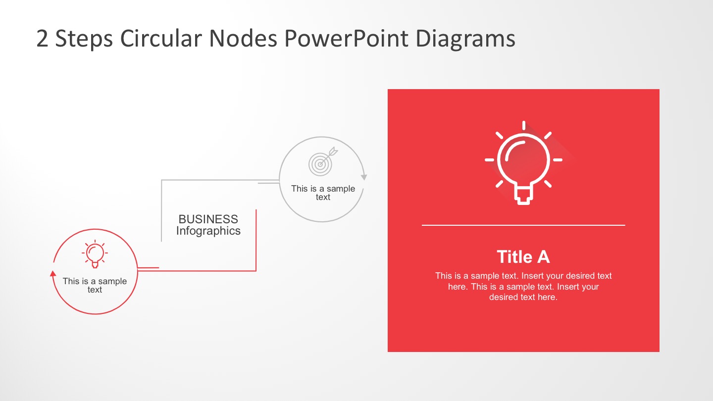 2 Steps Circular Nodes PowerPoint Diagrams