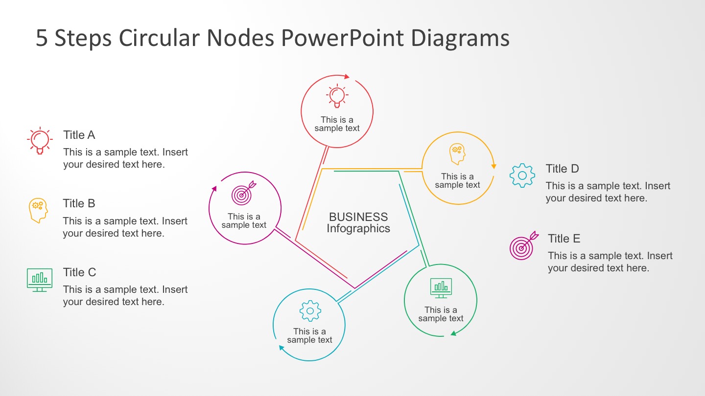 5 Steps Circular Nodes PowerPoint Diagrams 5 Steps Circular Nodes PowerPoint Diagrams