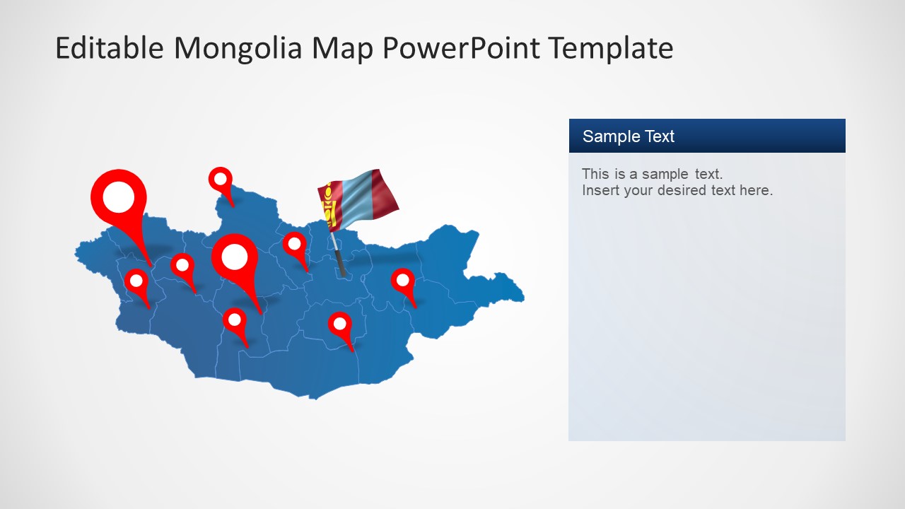 Mongolia Map PowerPoint Template - SlideModel