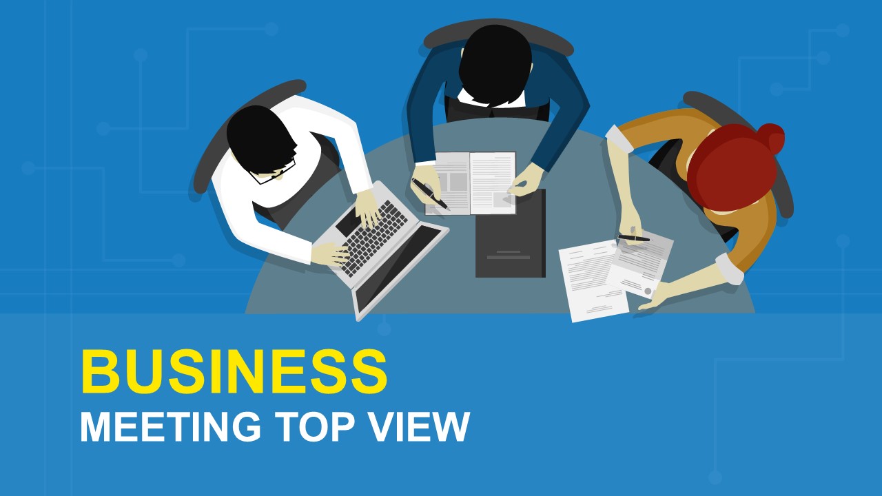 Business Meeting Top View - SlideModel