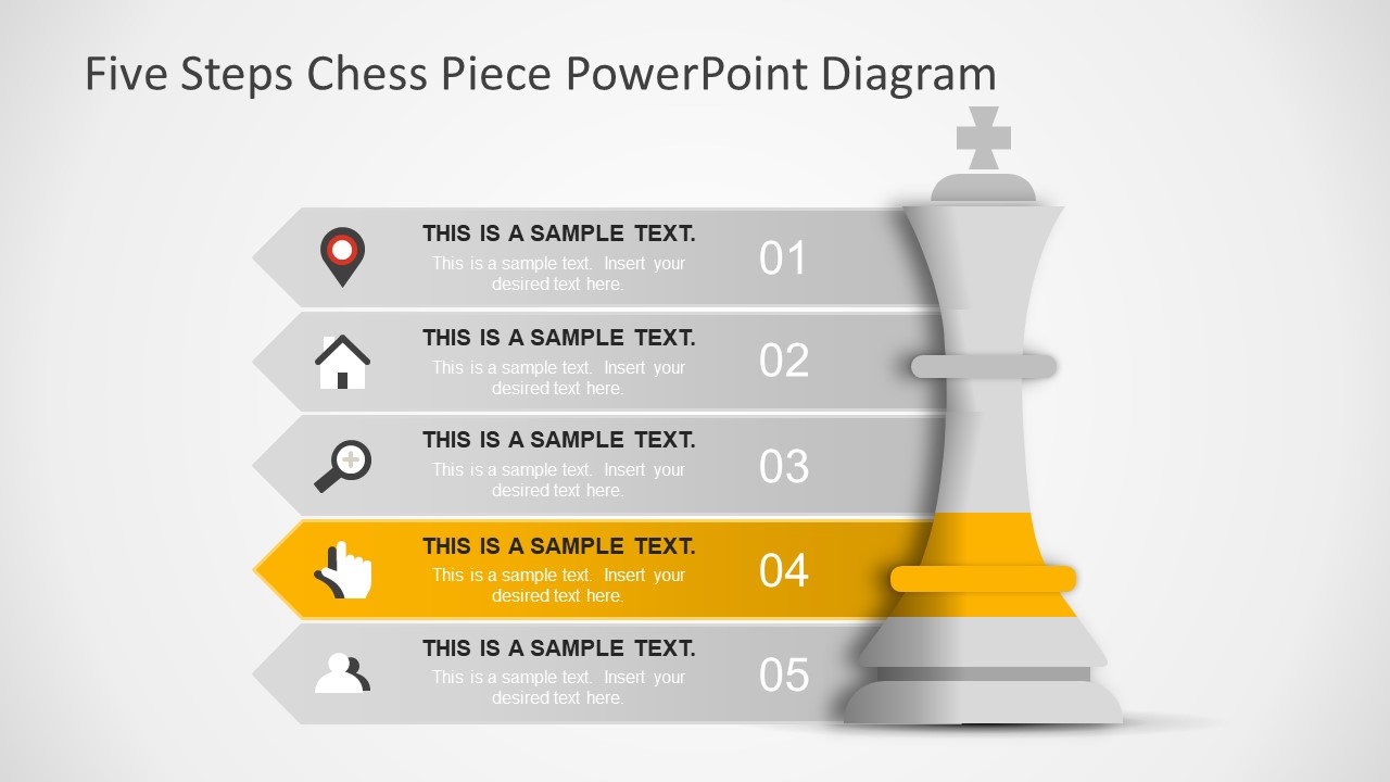 Five Steps Chess Piece PowerPoint Diagram - SlideModel