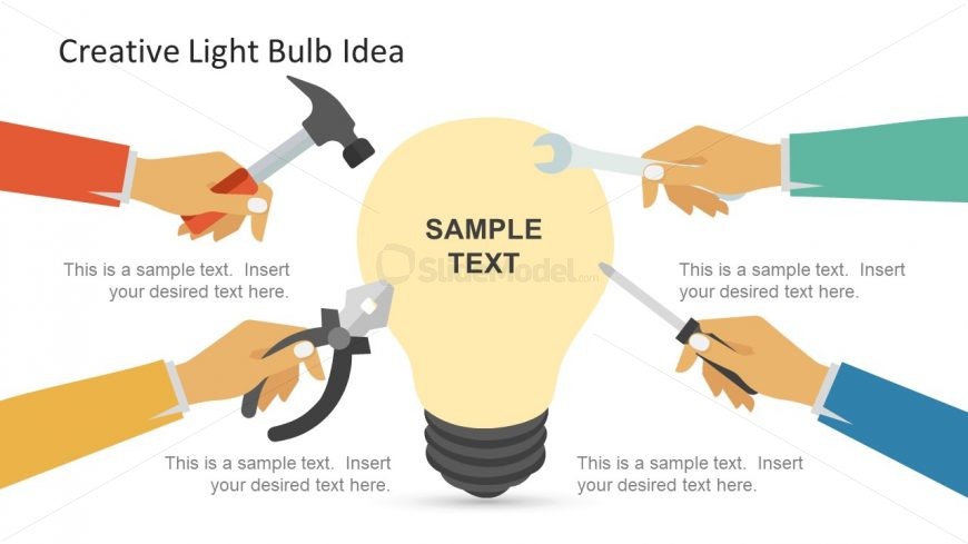 PowerPoint of Creative Light Bulb - SlideModel