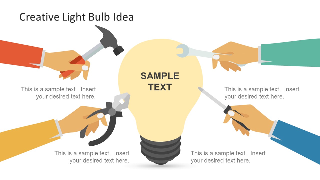 Creative Light Bulb PowerPoint Shape - SlideModel
