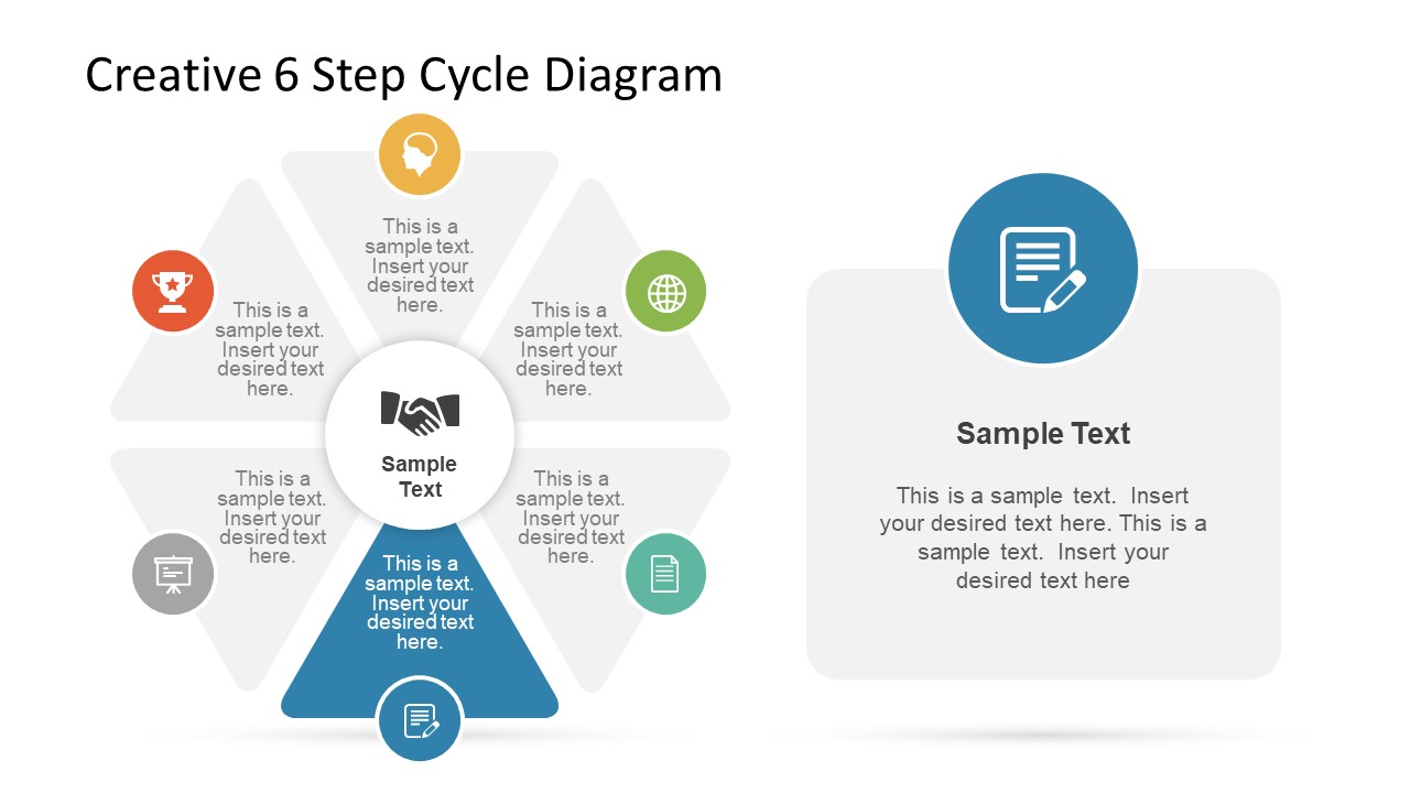 Creative 6 Step Cycle Diagram - SlideModel