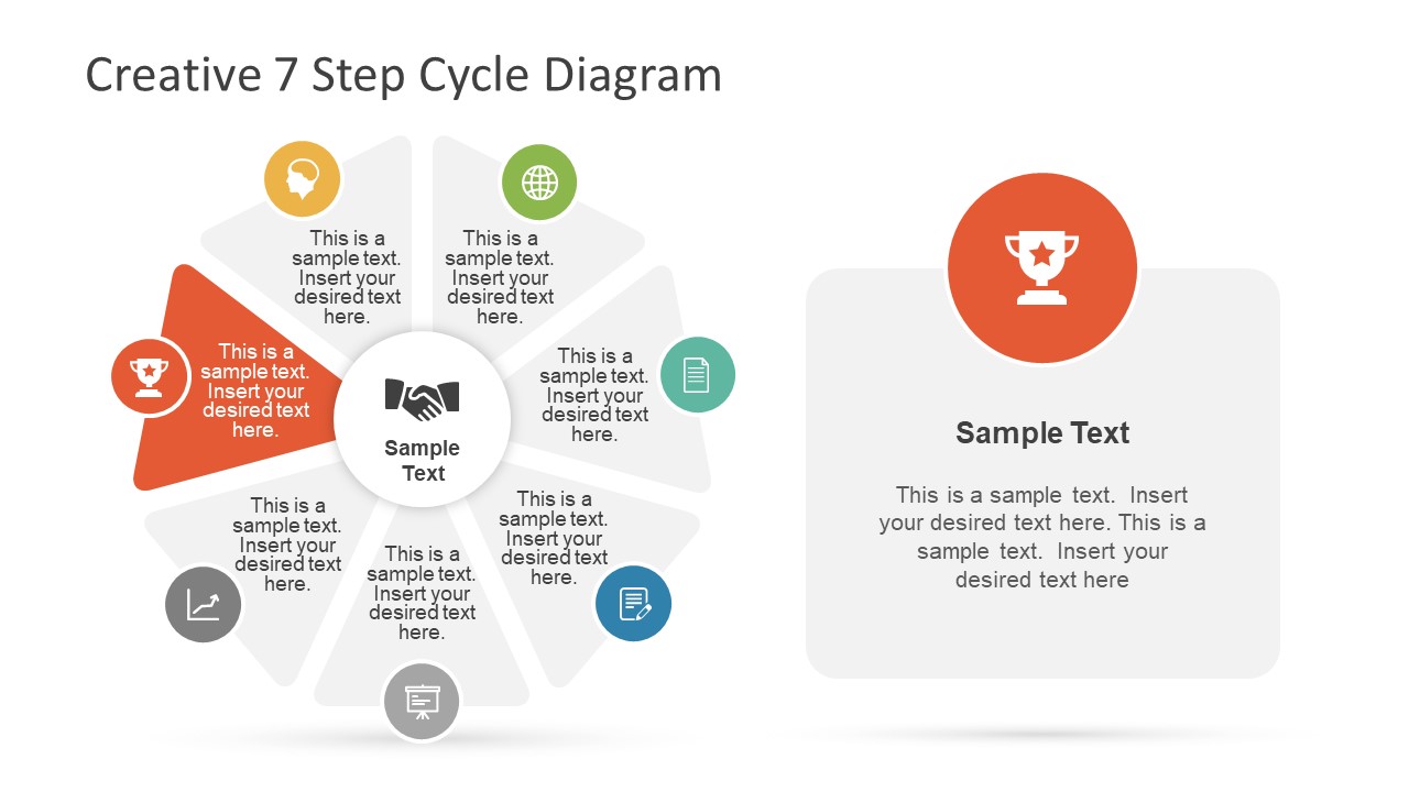 Creative 7 Step Cycle Diagram - SlideModel