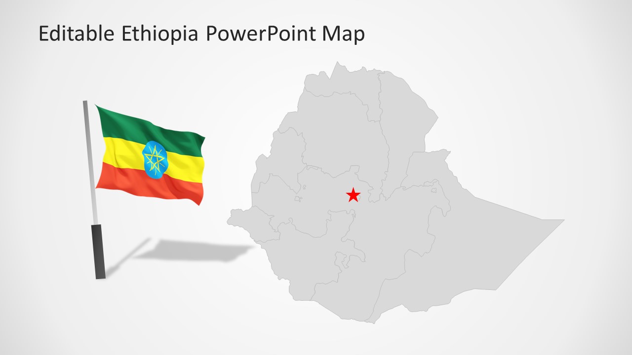 Editable Ethiopia Map Template for PowerPoint - SlideModel