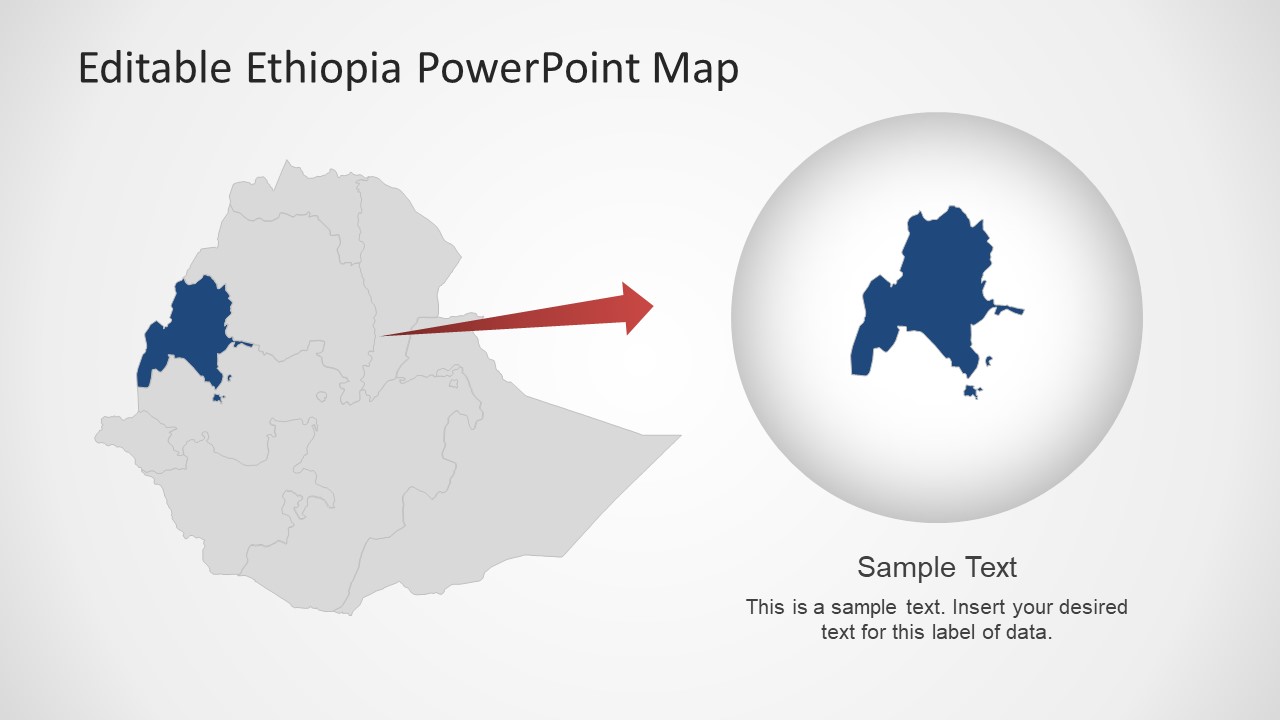 Editable Ethiopia Map Template for PowerPoint - SlideModel