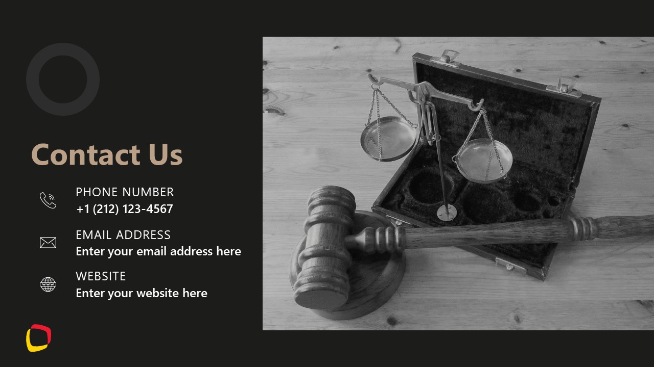 Simple Law Case PowerPoint Template