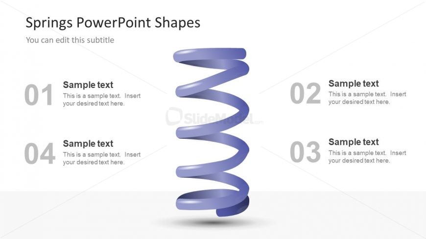 PPT Slide of 4 Step PowerPoint Springs - SlideModel