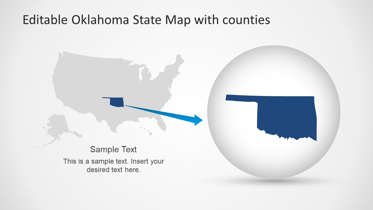 Oklahoma State and Counties PowerPoint Map - SlideModel