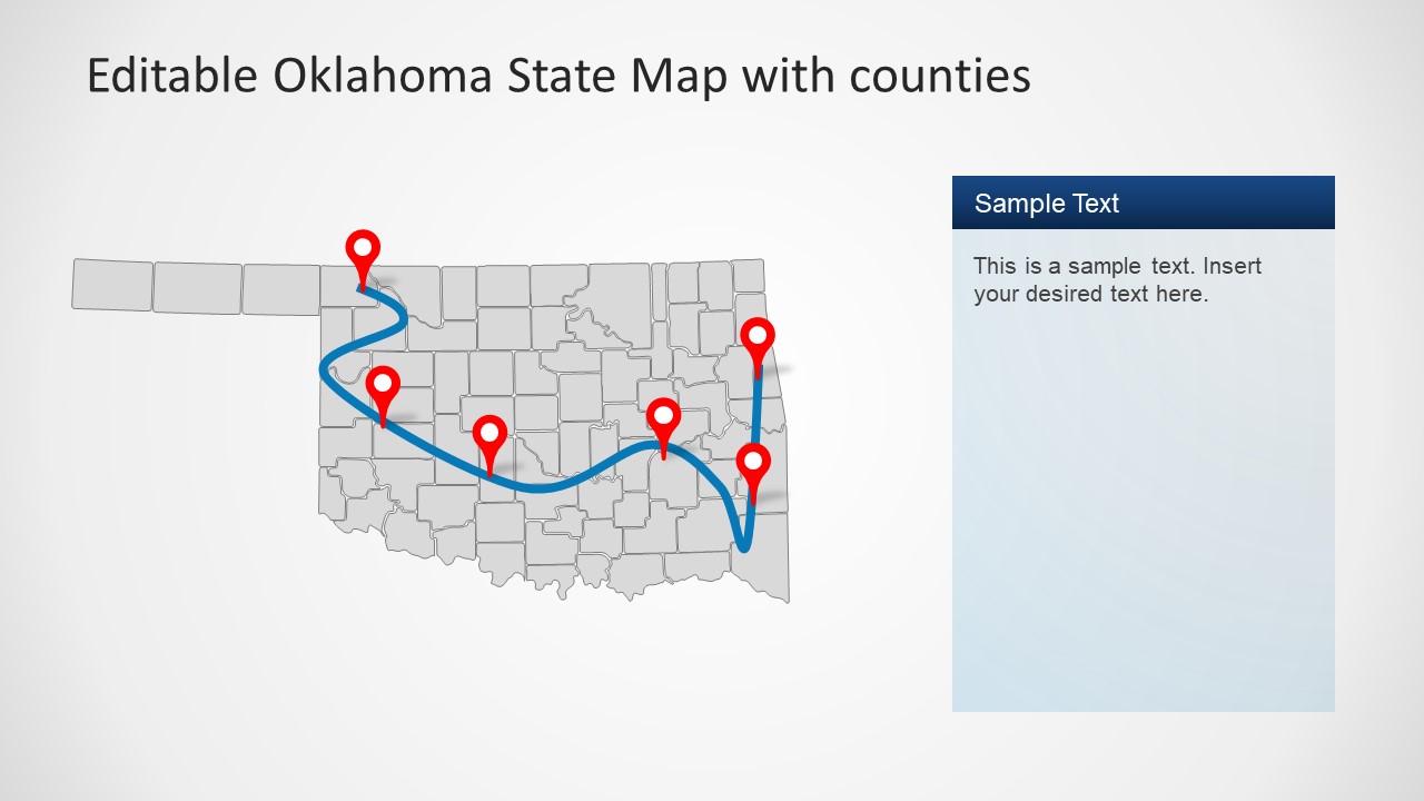 Oklahoma State and Counties PowerPoint Map - SlideModel
