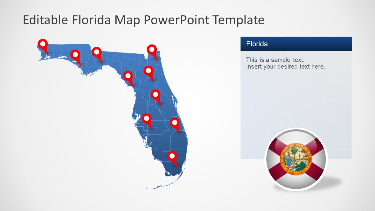 Florida State PowerPoint Map Template - SlideModel