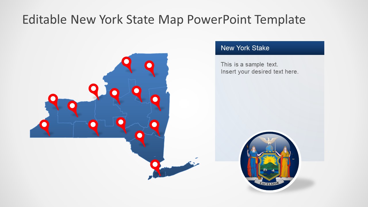 New York State PowerPoint Map Template - SlideModel