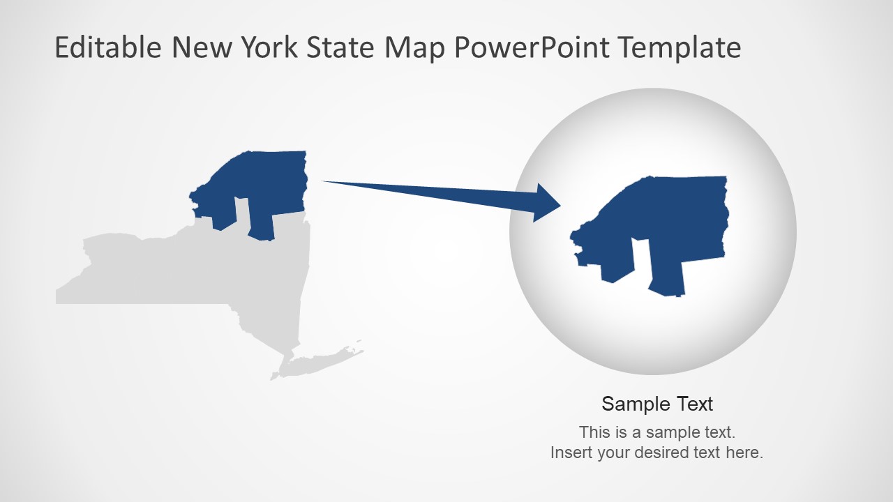 New York State PowerPoint Map Template - SlideModel